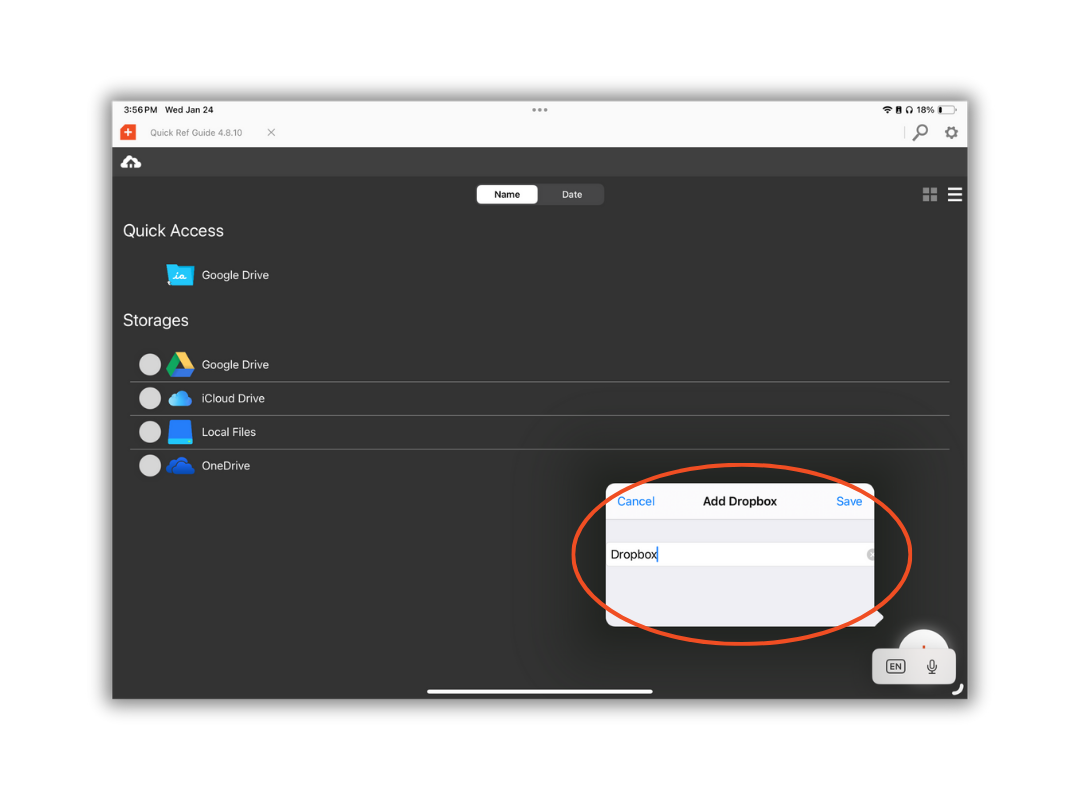 Adding Storage Connections to iAnnotate