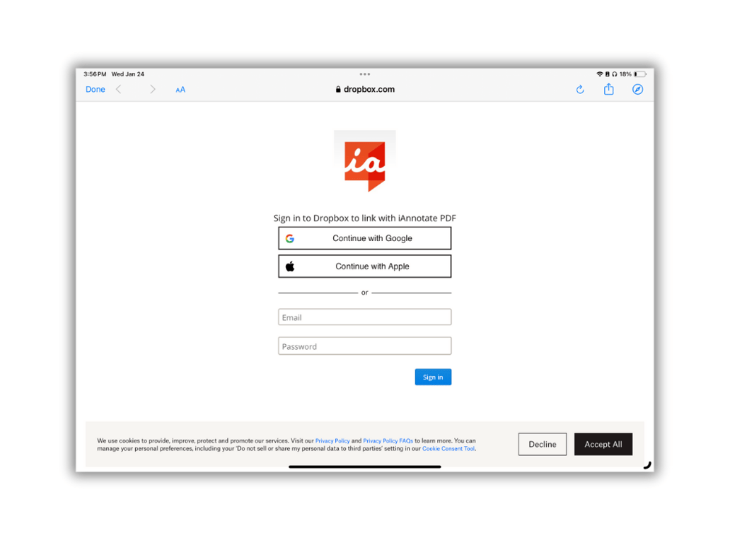 Adding Storage Connections to iAnnotate