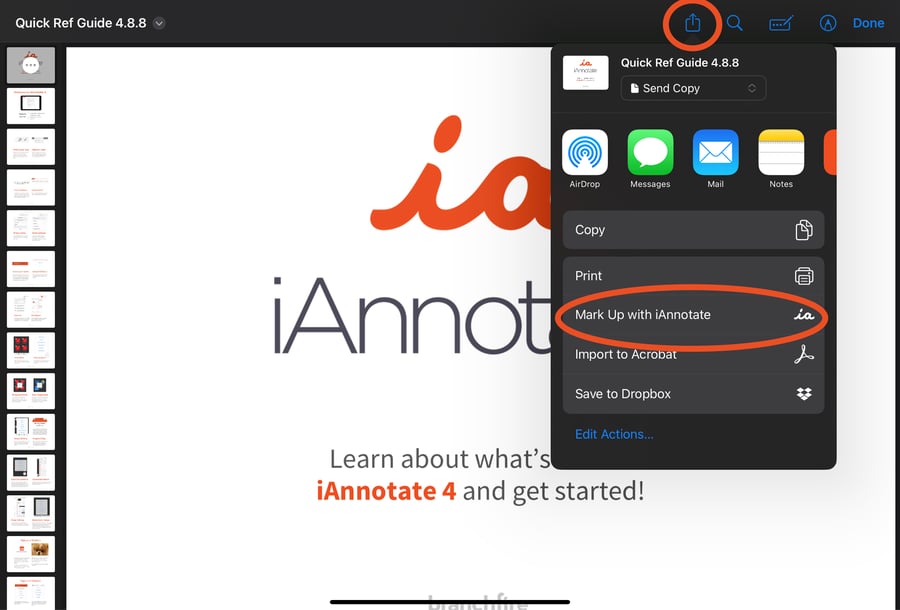 Importing and Opening Documents in iAnnotate